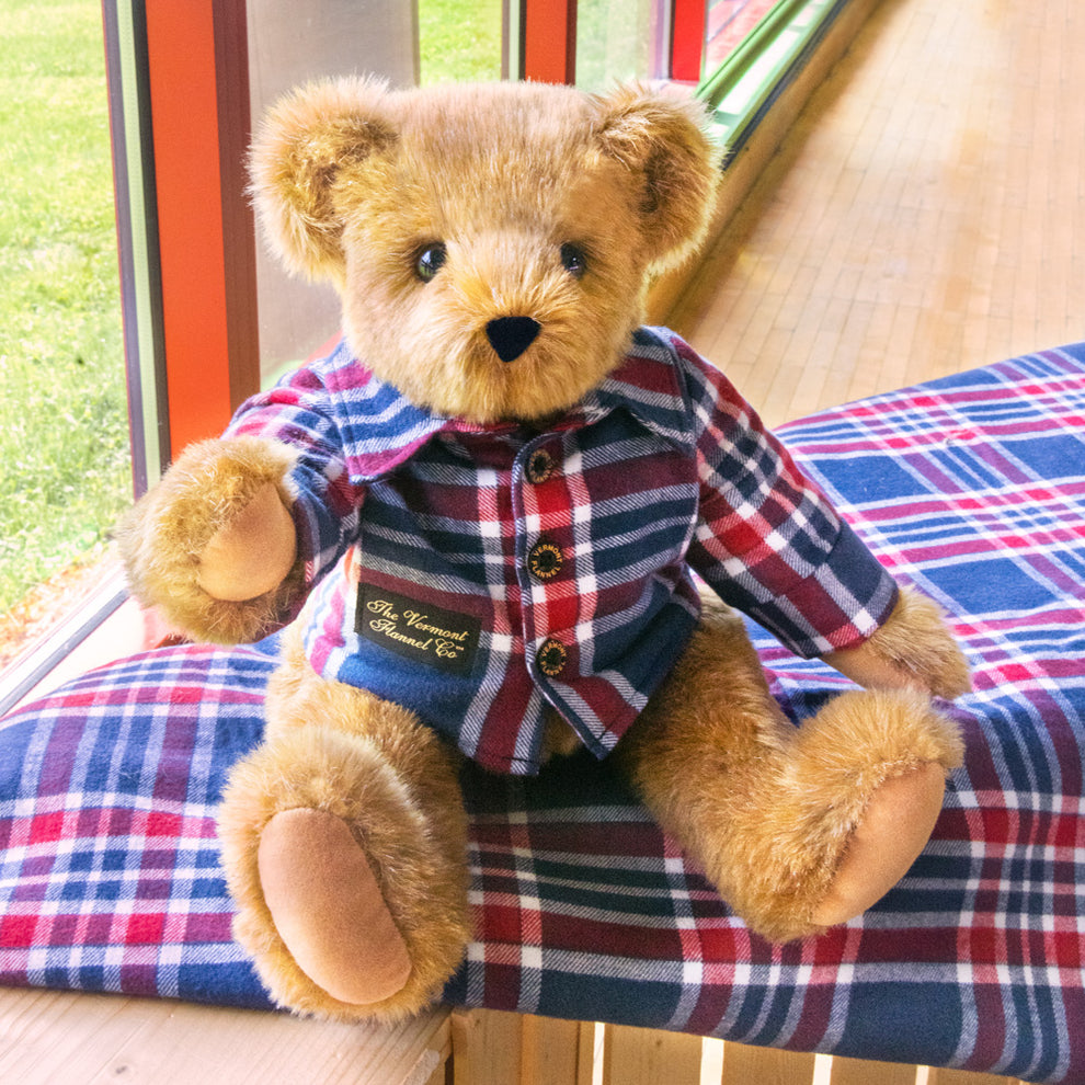 15 In. Vermont Flannel Bear, Liberty Plaid – Vermont Teddy Bear