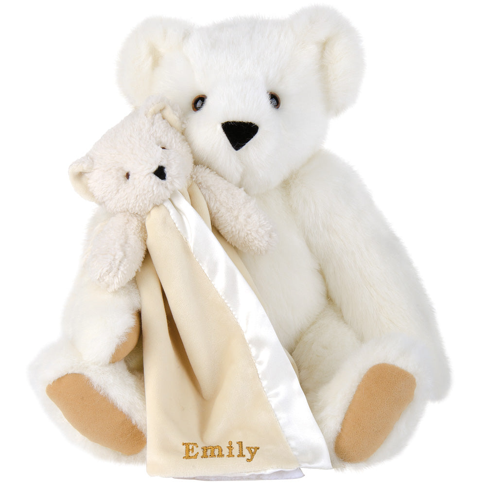 15 In. Cuddle Buddies Gift Set with Bear Blanket – Vermont Teddy Bear