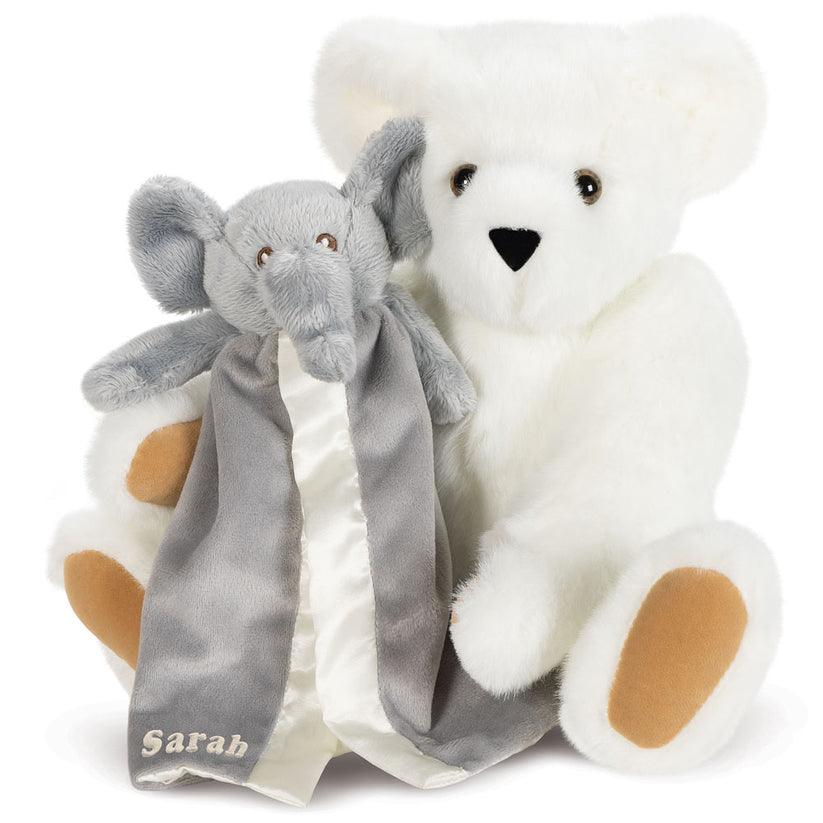15 In. Cuddle Buddies Gift Set with Elephant Blanket – Vermont Teddy Bear