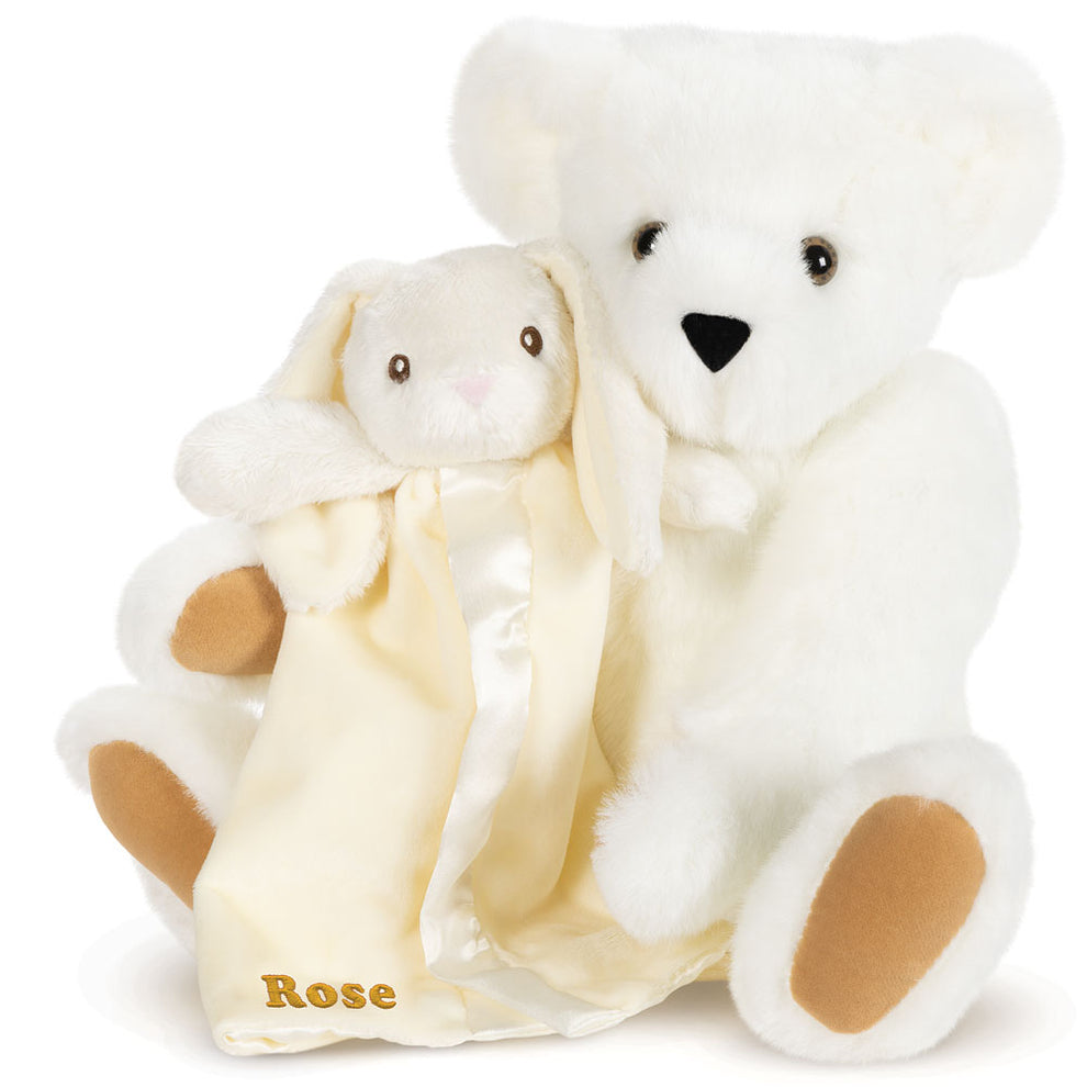 15 In. Cuddle Buddies Gift Set with Bunny Blanket – Vermont Teddy Bear